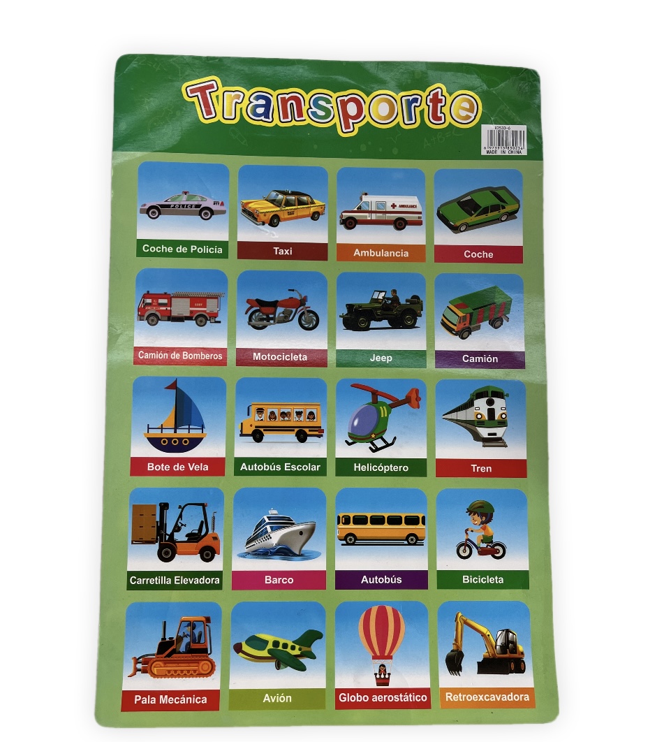 LAMINA EDUCATIVA TRANSPORTE – Importadora LatinMayor